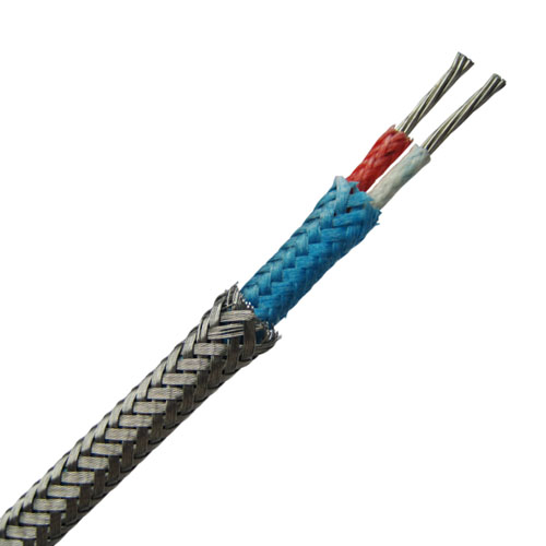 Fiberglass insulated parallel construction thermocouple wire and ...