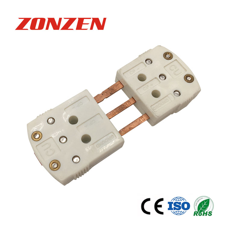 3 Prong Flat Pins Miniature Connector for Thermocouple, RTD and 3-Wire ...