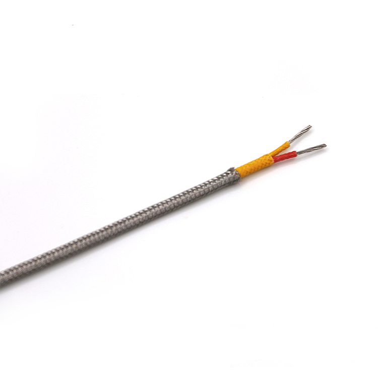 Fiberglass insulated parallel construction thermocouple wire and ...